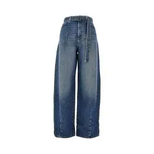 Max Mara Cotton Denim Oversized Jeans