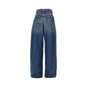 Max Mara Cotton Denim Oversized Jeans