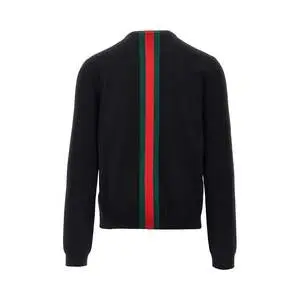 Gucci Cashere Sweater With Web Ribbon An