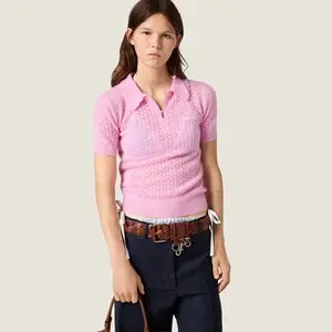 Miu Miu Cashmere And Silk Polo Shirt