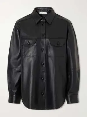 BLAZÉ MILANO Berber Leather Shirt - Black