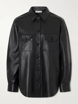 BLAZÉ MILANO Berber Leather Shirt - Black