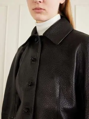 RÓHE Cropped Textured-leather Jacket
