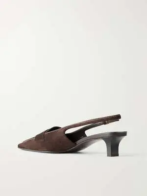 TOD'S 40 Logo-detailed Suede Pumps
