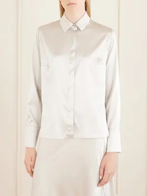 THE PARK Bonnie Silk-blend Shirt
