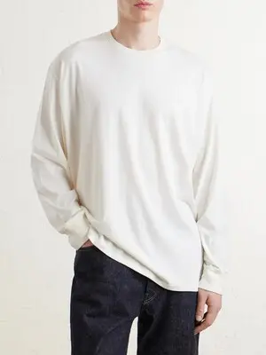 A.PRESSE Cotton And Cashmere-blend T-shirt