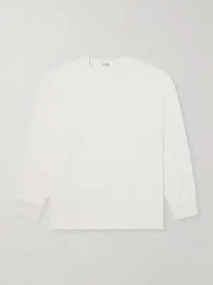 A.PRESSE Cotton And Cashmere-blend T-shirt - White