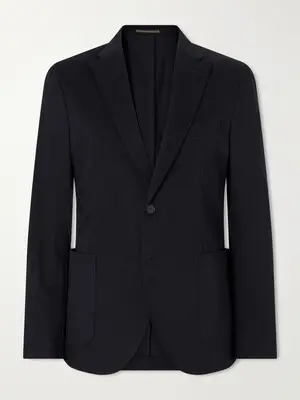 SLOWEAR Stretch-cotton Gabardine Suit Jacket - Black