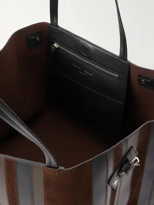 Proenza Schouler Days Paneled Leather And Suede Shoulder Bag