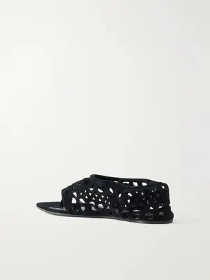Alaïa Neo Vienne Perforated Suede Flats