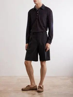 Massimo Alba Raya Striped Cotton-jersey Polo Shirt