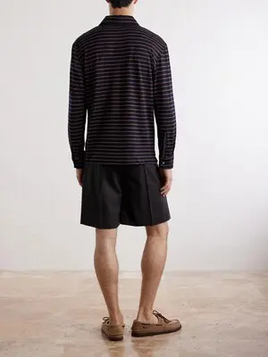 Massimo Alba Raya Striped Cotton-jersey Polo Shirt