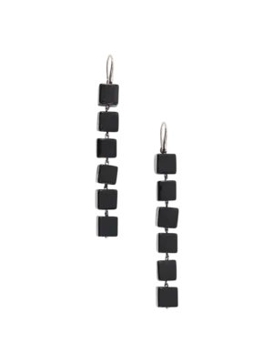 Le Sundial Tina Sterling Silver Onyx Drop Earrings - Black