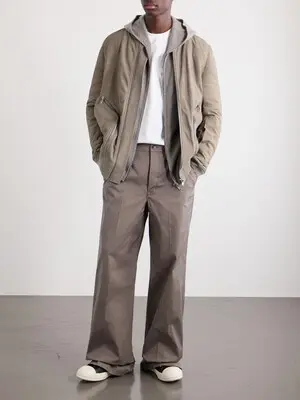 Rick Owens Bauhaus Leather Zip-up Flight Jacket