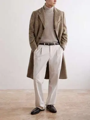 Massimo Alba Mercury Herringbone Virgin Wool Coat