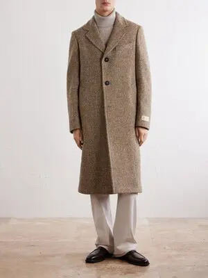 Massimo Alba Mercury Herringbone Virgin Wool Coat