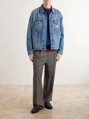 Carhartt Work In Progress Helston Paint-splattered Denim Jacket