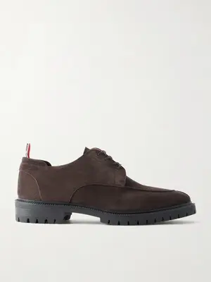 Thom Browne Suede Derby Shoes - Brown