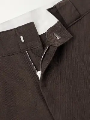 A.PRESSE Straight-leg Cotton And Silk-blend Trousers