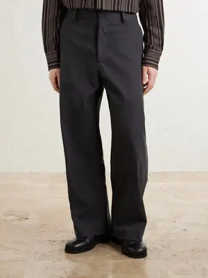 Studio Nicholson Barrel-leg Cotton-twill Trousers