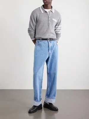 Thom Browne Cinch-back Wide-leg Jeans