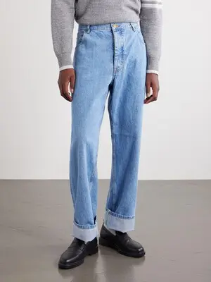 Thom Browne Cinch-back Wide-leg Jeans