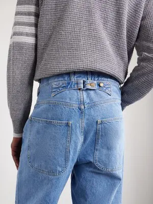 Thom Browne Cinch-back Wide-leg Jeans