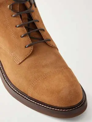Brunello Cucinelli Suede Lace-up Boots