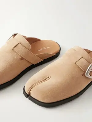 MAISON MARGIELA Tabi Daily Split-toe Suede Clogs - Neutrals