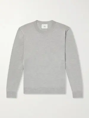 THE ELDER STATESMAN Libeccio Wool, Silk, And Linen-blend Sweater