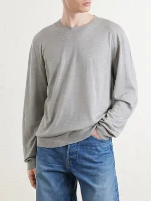 THE ELDER STATESMAN Libeccio Wool, Silk, And Linen-blend Sweater