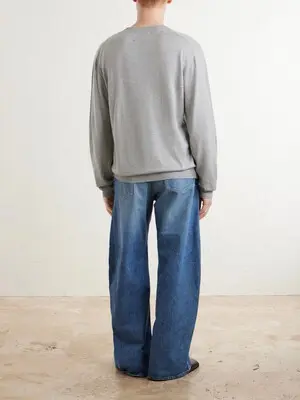 THE ELDER STATESMAN Libeccio Wool, Silk, And Linen-blend Sweater