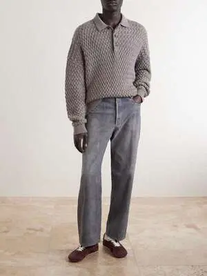 Bottega Veneta Intrecciato Wool Polo Sweater