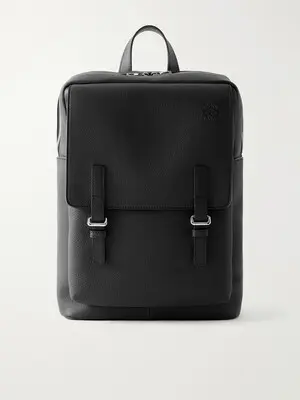 Loewe Leather Military Backpack - Black