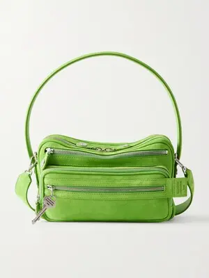 Acne Studios Camero Party Suede Pouch - Green