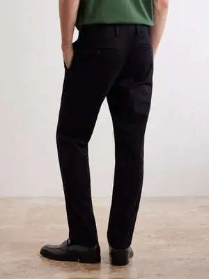 Zegna Straight-leg Stretch Cotton-twill Trousers