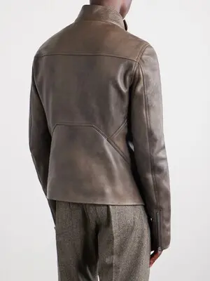 Rick Owens Release Panelled Leather Biker Jacket