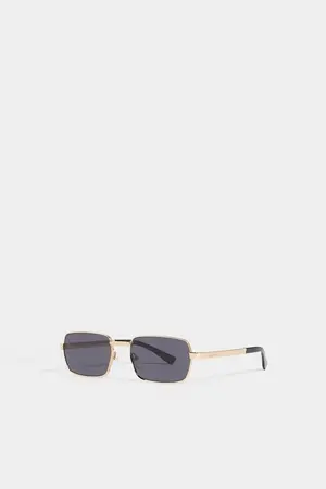 Dsquared2 Gold Hype Rectangle Sunglasses - Grey