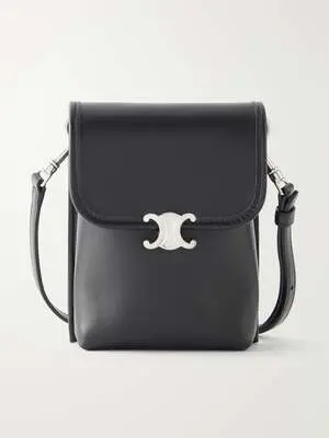 Celine Triomphe Embellished Leather Pouch