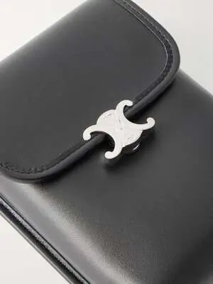 Celine Triomphe Embellished Leather Pouch