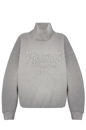 Acne Studios Sweatshirt With A Stand-up Collar - Grey
