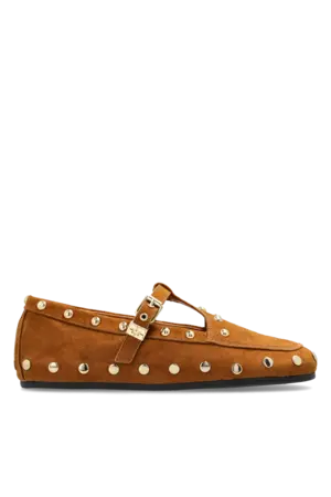 GANNI Ballet Flats With Studs - Brown