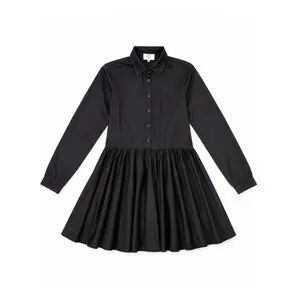 ELFIE Ola Cotton Dress - Black