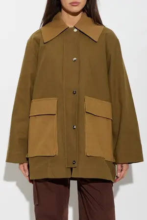 GANNI Cotton Jacket With Pocket