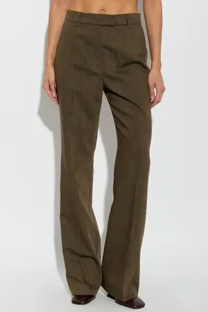 GANNI Wool Pleated Trousers