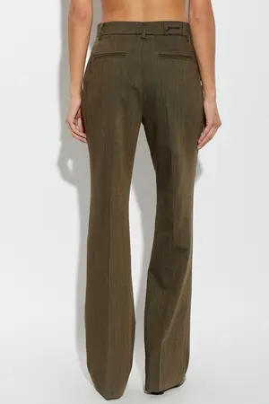 GANNI Wool Pleated Trousers