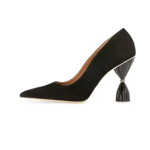 INOLA OJÉN Nina Suede Pump With Sculptural Heel