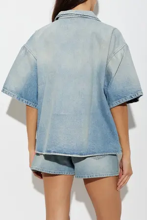 Off-White Denim Shirt With Pocket