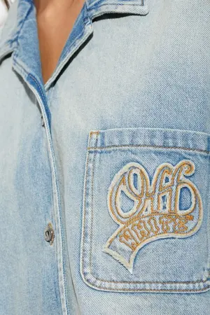 Off-White Denim Shirt With Pocket