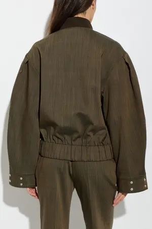 GANNI Wool Bomber Jacket